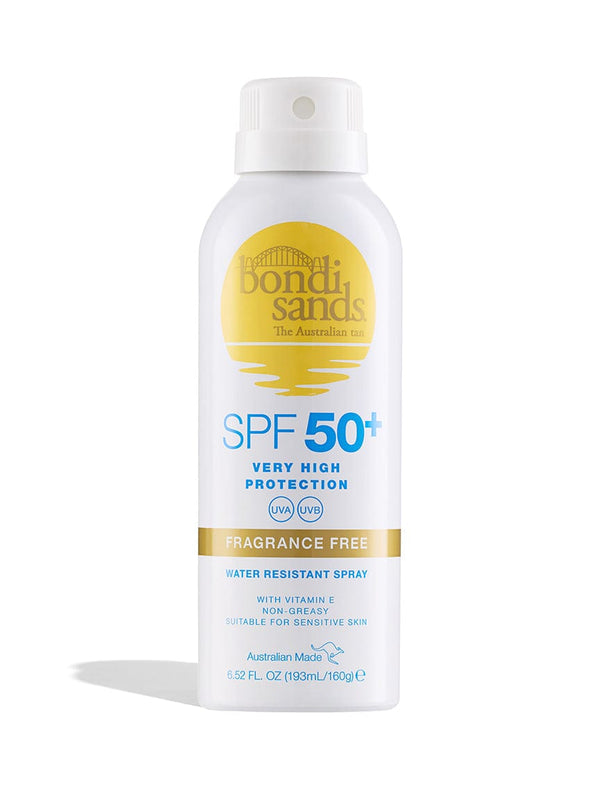 SPF 50+ Fragrance Free Sunscreen Aerosol Mist 160g – Amrock Cosmetics